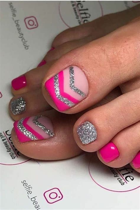 Bright Toe Nails Pink Toe Nails Gel Toe Nails Toe Nail Color Summer