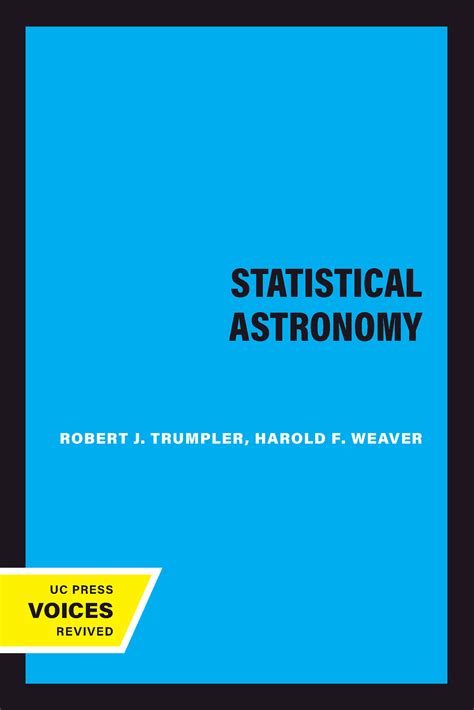 Statistical Astronomy By Robert Trumpler Harold Weaver Epub Pdf