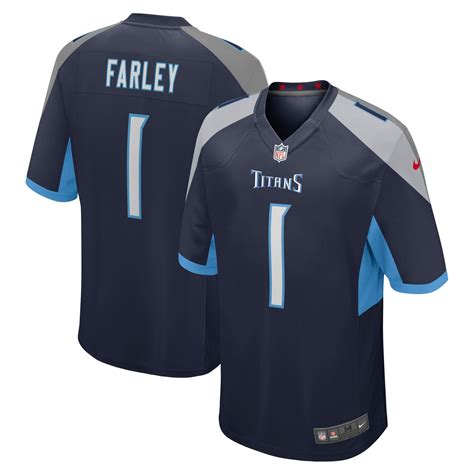 Tennessee Titans Caleb Farley Navy 2021 Nfl Draft First Round Pick Game
