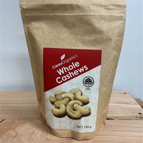 Ceres Organic Whole Cashews Premium Cashews Nz Cfe Organics Cfe