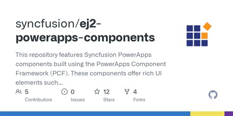 Github Syncfusionej2 Powerapps Components This Repository Features