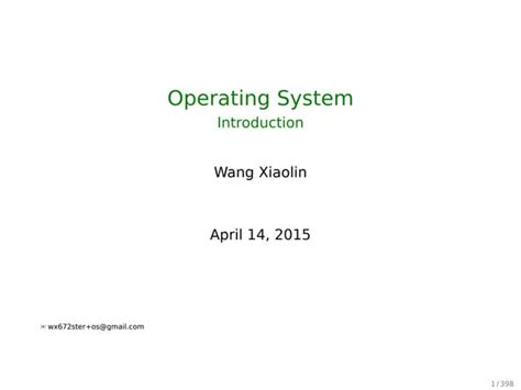 Operating Systems Slides Ppt