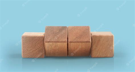 Premium Photo Wood Cube Arrange In Shape