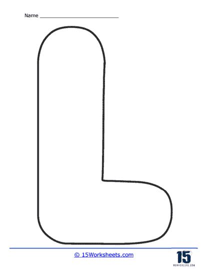 Bubble Letter L Worksheets