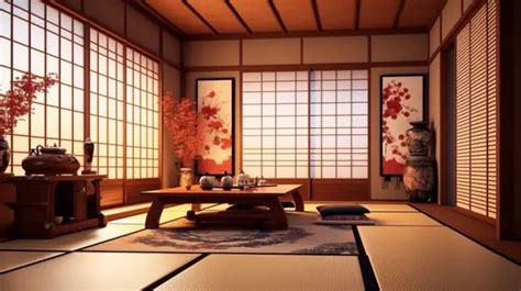 거실을 위한 일본식 인테리어 디자인의 3d 렌더링 다다미 일본 집 오래된 방 배경 일러스트 및 사진 무료 다운로드 Pngtree