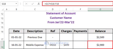 How To Create An Account Statement In Excel With Easy Steps