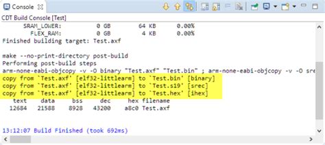 Mcuxpresso Ide S Record Intel Hex And Binary Files Mcu On Eclipse