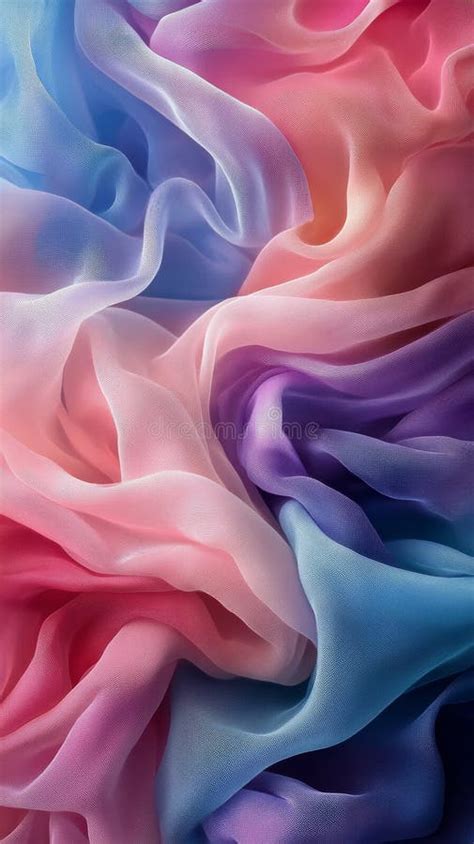 Soft Waves Of Pastel Fabric Creating An Elegant Texture With Gentle Colors Blending Together