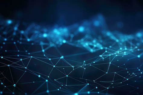 Ai Generated Abstract Blue Digital Technology Background Network