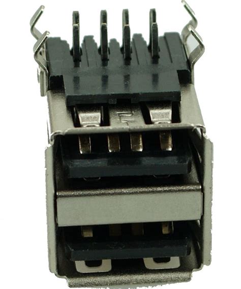 USB Connector Double Up Silver Black Gadget Mou