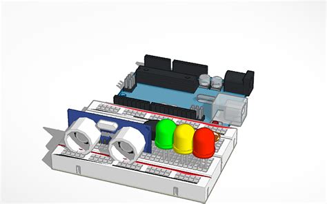 3d Design Ultrasonic Distance Sensor Tinkercad