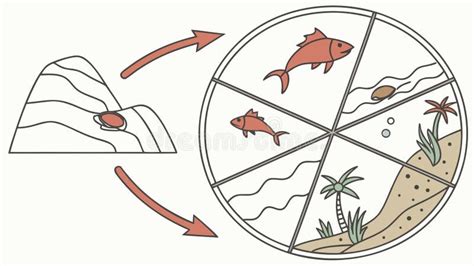 Circular Diagram Of An Ecosystem Or Life Cycle Illustration Vector