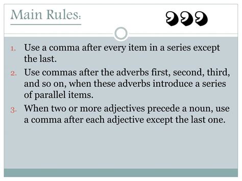 PPT Commas In A Series PowerPoint Presentation Free Download ID