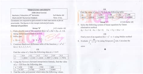 campus book numerical analysis bicte note fourth semester previous year question bicte blog
