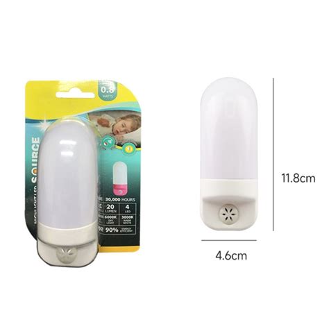 A88 지능형 광 감지 Led 머리맡 램프 복도 통로 야간 조명 플러그us 플러그흰색