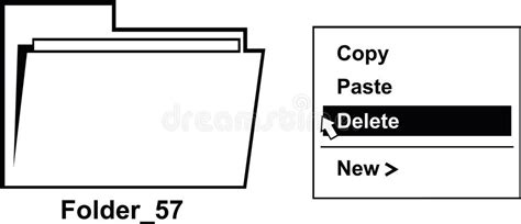 Sketch Draw Black And White Symbol Pc Folder File Delete Stock Vector Illustration Of Mouse