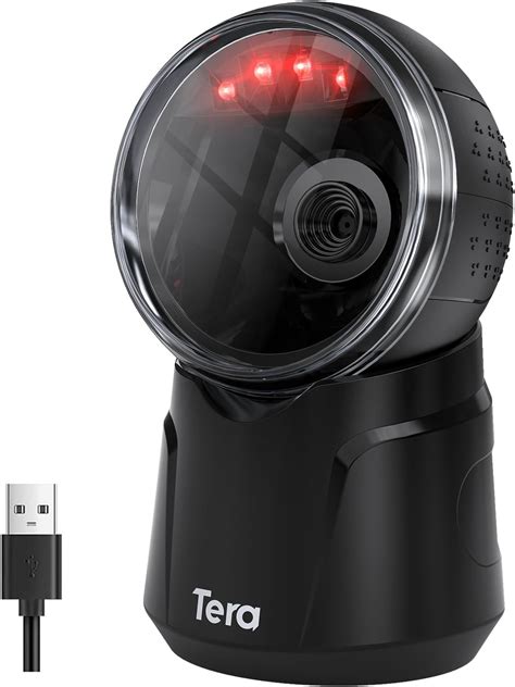Tera Barcode Scanner Desktop Omnidirectional 1d 2d Qr Hands Free Usb Wired Bar Code