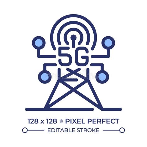 5g Connectivity Pixel Perfect Rgb Color Icon Stock Vector Illustration Of Power Linear 336173194