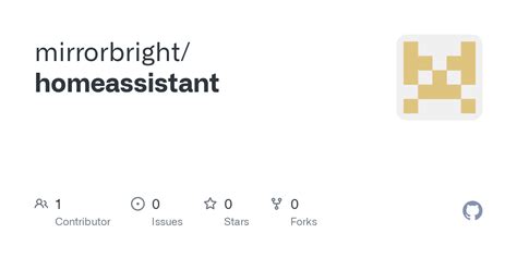 Github Mirrorbright Homeassistant