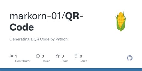 Github Markorn 01qr Code Generating A Qr Code By Python