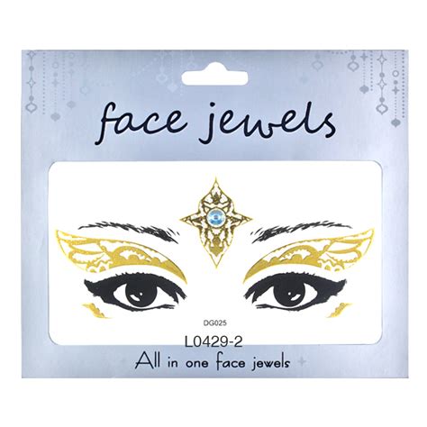Custom Waterproof Metallic Henna Gold Foil Forehead Face Tattoo Sticker