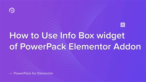 how to use the info box widget with elementor powerpack elements
