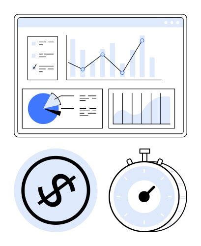 Data Dashboard With Graphs Pie Chart Royalty Free Vector