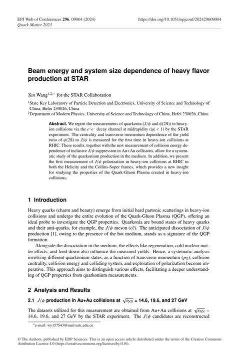 Pdf Beam Energy And System Size Dependence Of Heavy Flavor Production