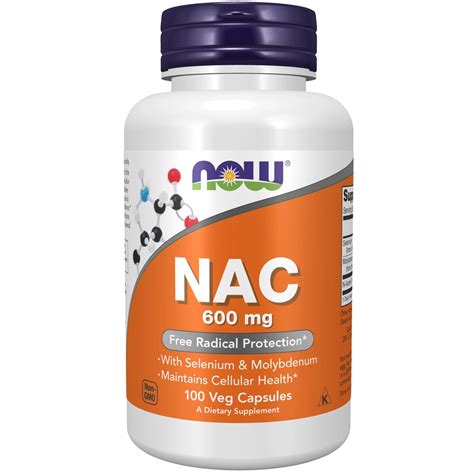 Now Foods Nac 600mg Free Radical Protection ขนาด100เม็ด Shopee Thailand