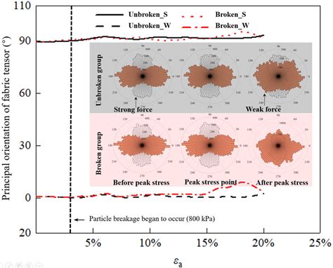 Principal Orientation Angle Of The Contact Normal Between Particles