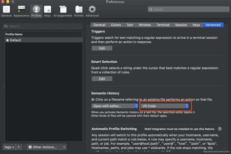 iterm2 修改点击文件的打开方式 iterm 鼠标打开文件 csdn博客