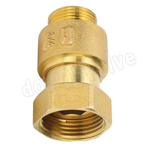 Brass In Line Check Valve Spring Loaded Inline For Water Meter China Brass One Way Valve And
