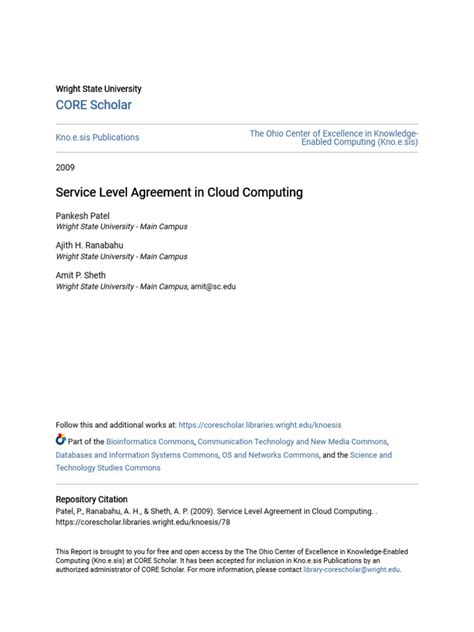 Service Level Agreement In Cloud Computing Pdf Service Level Agreement Cloud Computing