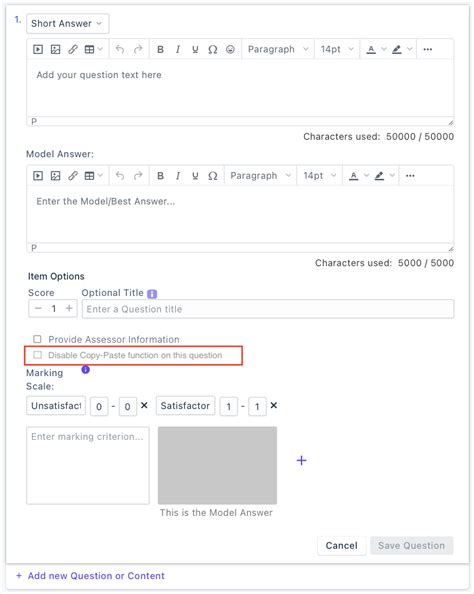 Disabling Copy Paste Feature On Assessment To Discourage Plagiarism