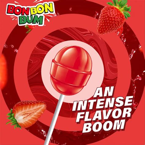 Bon Bon Bum Strawberry 24 Ct Colombina