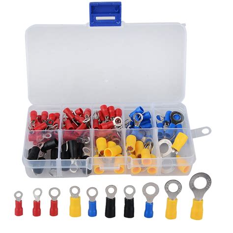 650pcs Assorted Insulated Ring Crimp Terminals Electrical