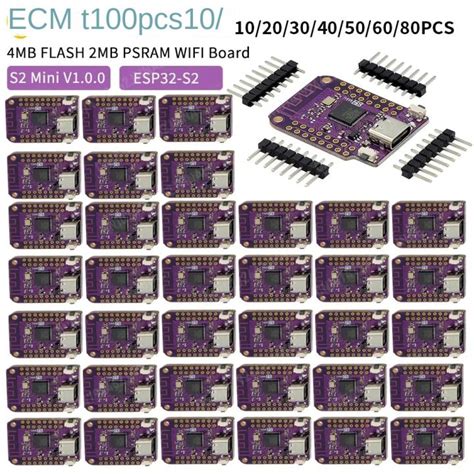 100pcs 1 Esp32 S2 Mini Wifi Iot Board Based Esp32 S2fn4r2 Esp32 S2 4mb Flash Type C Connect