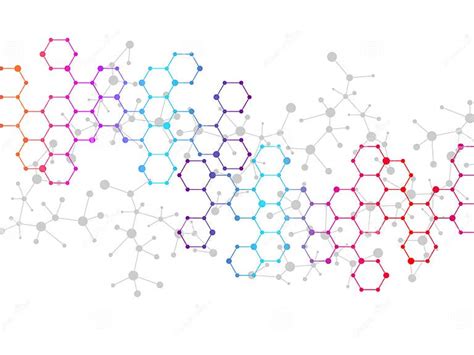 Abstract Hexagonal Molecules Molecular Structure Of Dna Stock Vector Illustration Of Healthy