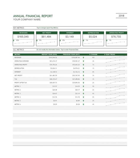 Financial Report Template Word