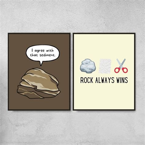 Set Of 8 Funny Geology Puns And Memes Printable Posters Geology