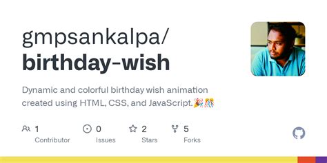 Github Gmpsankalpabirthday Wish Dynamic And Colorful Birthday Wish Animation Created Using