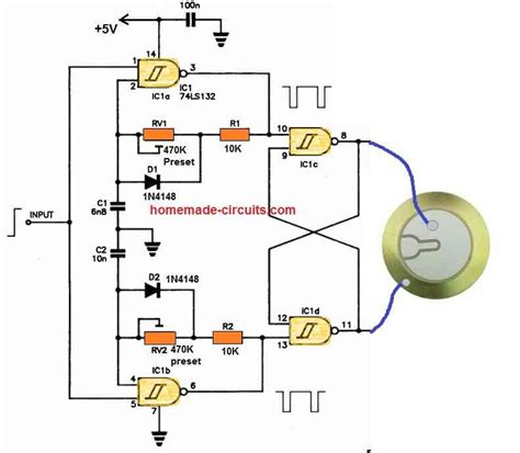 Simplest Piezo Driver Circuit Explained Homemade Circuit Projects