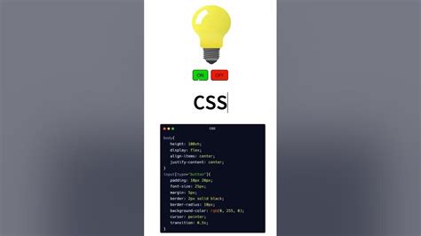 Bulb On Off Html Css And Js Code Coding Html Htmlcss Youtube