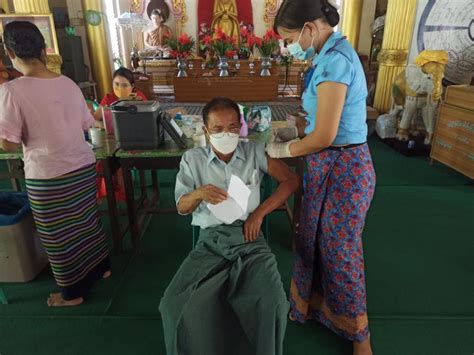 သင်္ဃန်းကျွန်းမြို့နယ်၌ အသက် ၁၈ နှစ်အထက် ပြည်သူများအား ကိုဗစ် ၁၉ ရောဂ