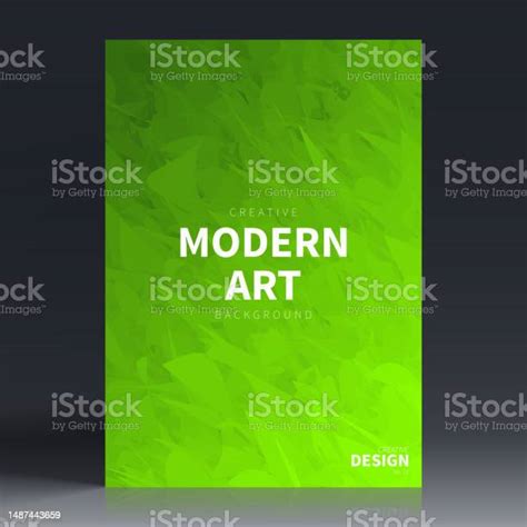 เค้าโครงเทมเพลตโบรชัวร์ การออกแบบปกสีเขียว รายงานประจําปีทางธุรกิจ