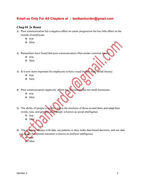 Test Bank And Solutions For Business Communication A Problem Solving Approach 2nd Edition By