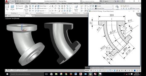 Autocad 3d Exercises Tutorials Basics Advance Pipe Bend 45