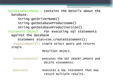 Jdbc Database Management Database Connectivity Ppt Download
