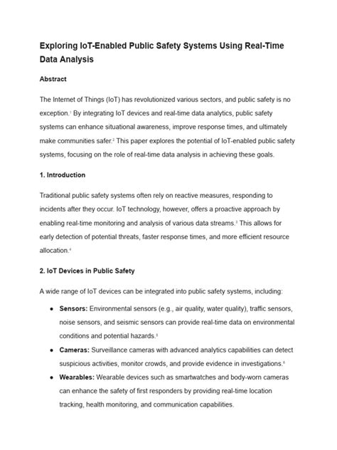Exploring Iot Enabled Public Safety Systems Using Real Time Data Analysis Pdf Internet Of