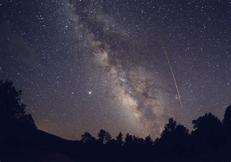 Chimney Rock Perseids Meteor Shower Showing